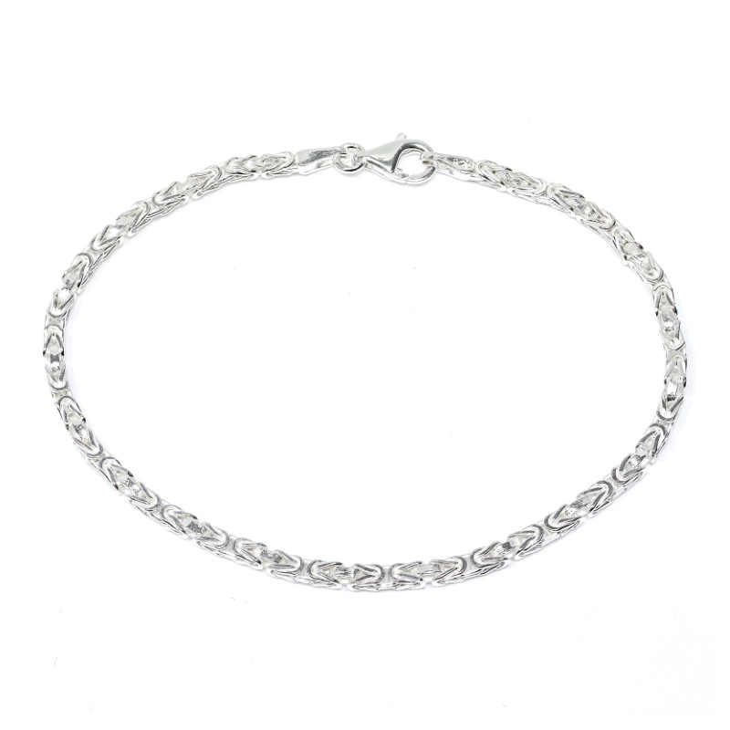 Мъжка сребърна гривна Класическа | Silver for You