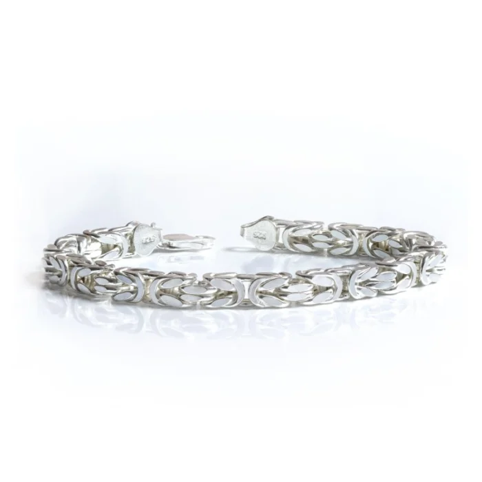 Масивна мъжка сребърна гривна Изящна плетка | Silver for You