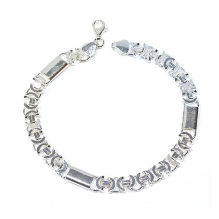 Мъжка сребърна гривна Омбра | Silver for You