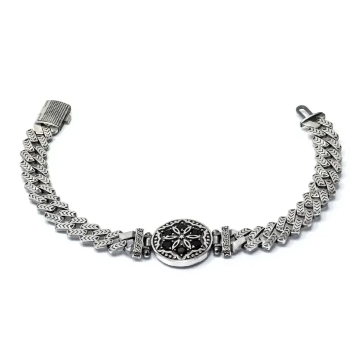 Мъжка сребърна гривна Троя | Silver for You